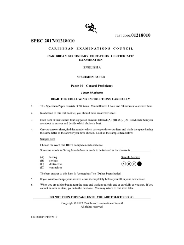 English A Paper 1 | PDF