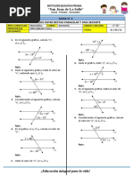 Ejercicio 17 Al 20 Angulos Entre Dos Lineas Paralelas | PDF | Ángulo ...