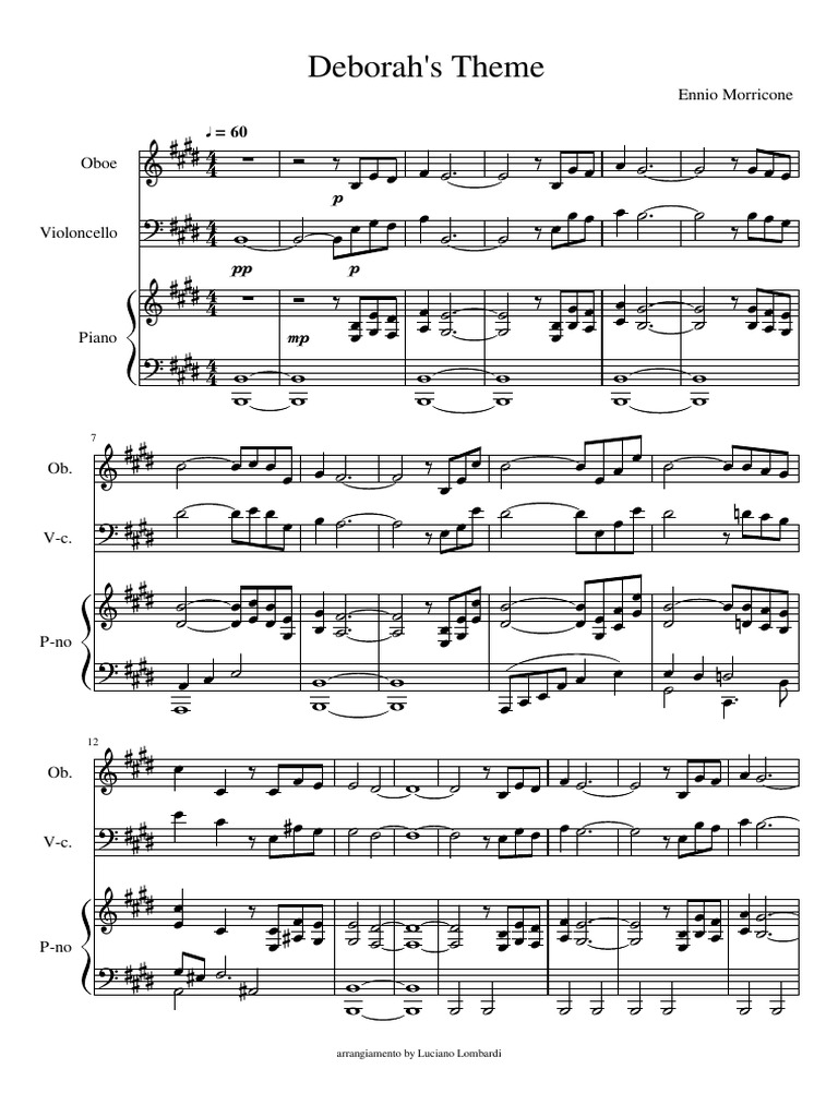 Deborah's Theme: Ennio Morricone 60 | PDF | Violence