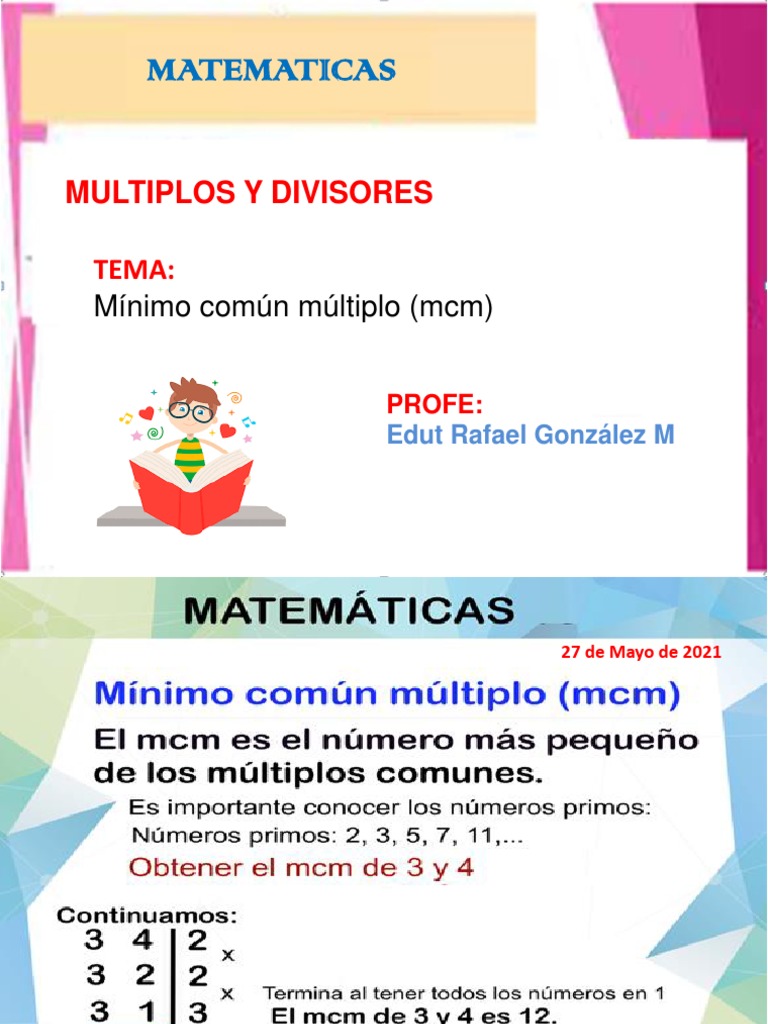 Matematicas: Multiplos Y Divisores Tema | PDF