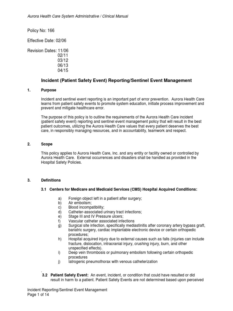 Incident Reporting Jci | PDF | Patient Safety | Risk Management