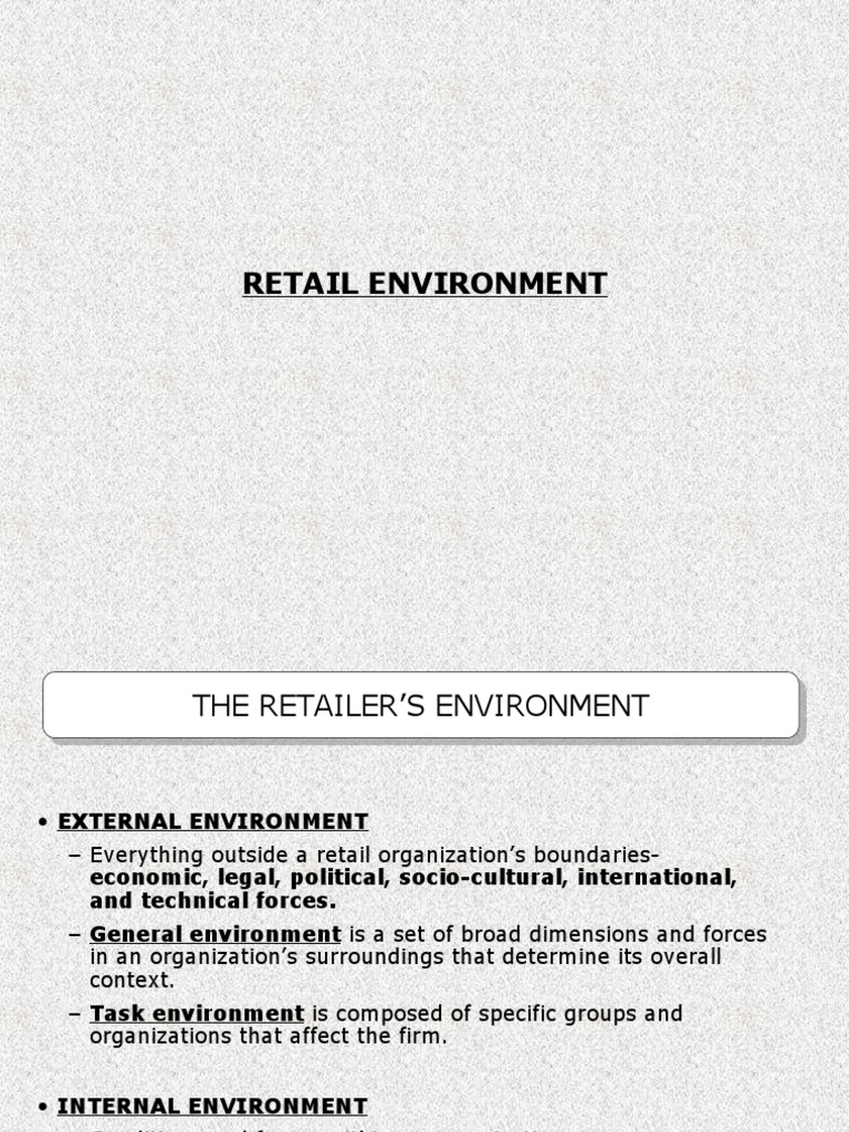 Retail Environment Analysis and Strategy | PDF | Swot Analysis | Retail