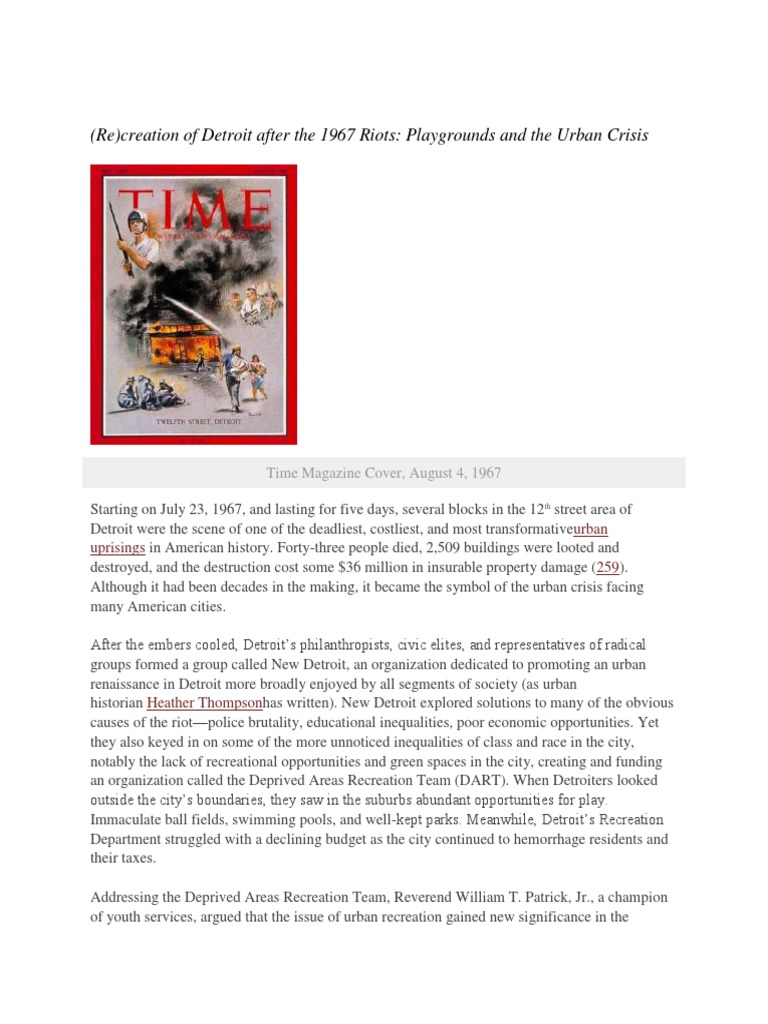 Detroit Rebuilding Recreation | PDF | Detroit | Playground