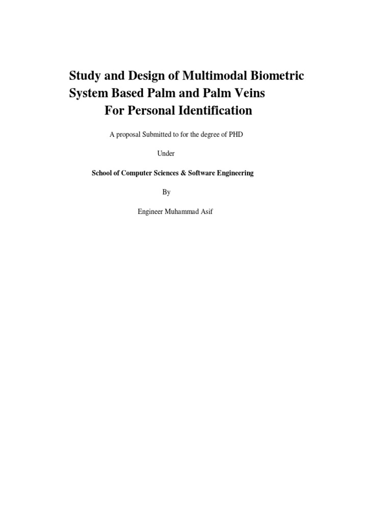 Research Proposal | PDF | Biometrics | Fingerprint