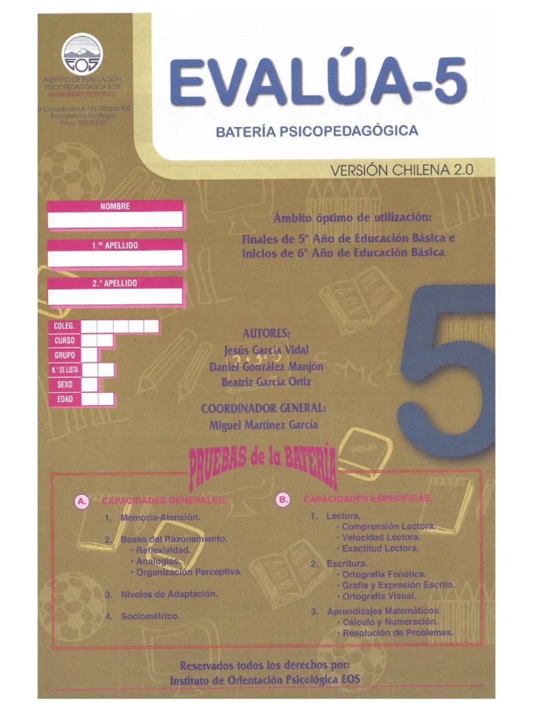 Protocolo Evalúa 5 | PDF