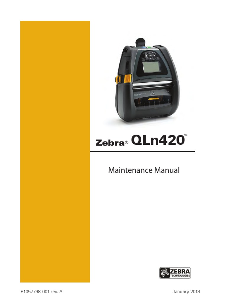 Zebra QLn420 Maintenance Manual | PDF | Usb | Microsoft Windows