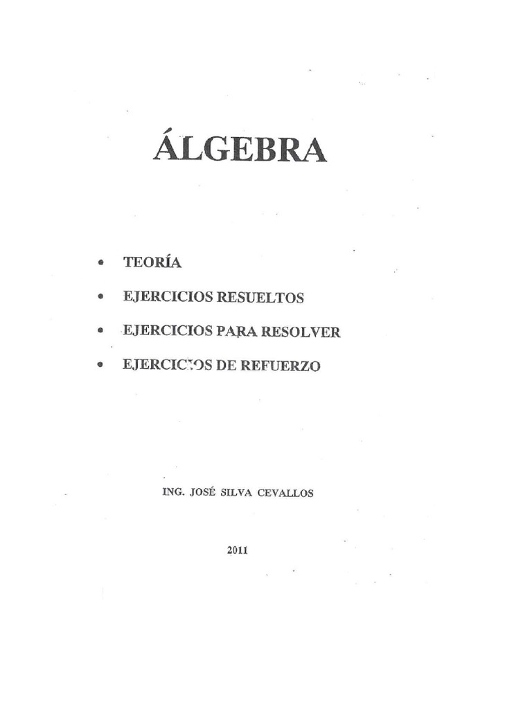 Algebra Jose Silva Ilovepdf Compressed | PDF