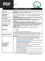 Nature Walk Lesson Plan | PDF | Lesson Plan | Educational Assessment