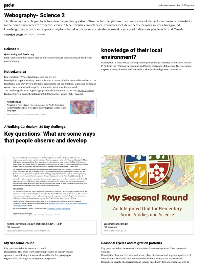 PDF Weblet | PDF | First Nations | Curriculum