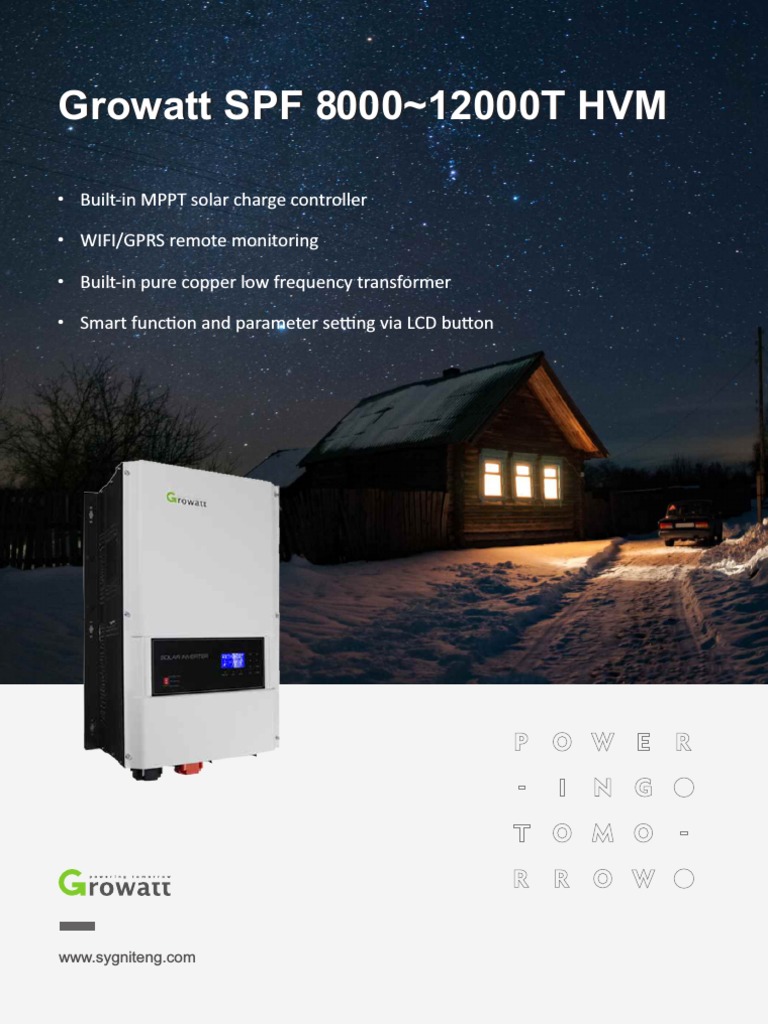 Growatt 10kva 12kva Data Sheet | PDF | Power Inverter | Mains Electricity
