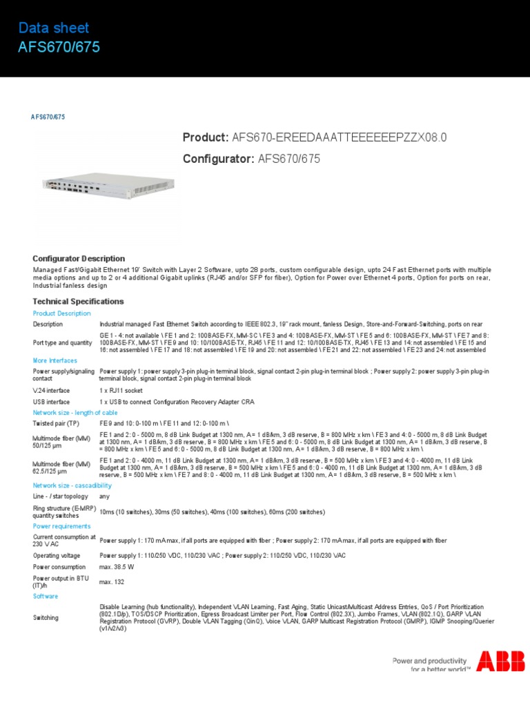 AFS670/675 Managed Ethernet Switch Guide | PDF | Internet Architecture ...