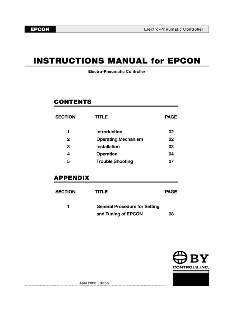 Epcon Manual | PDF