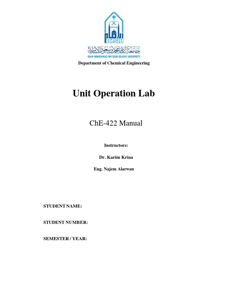 Unit Operation Lab: Che-422 Manual | PDF | Heat Transfer | Evaporation
