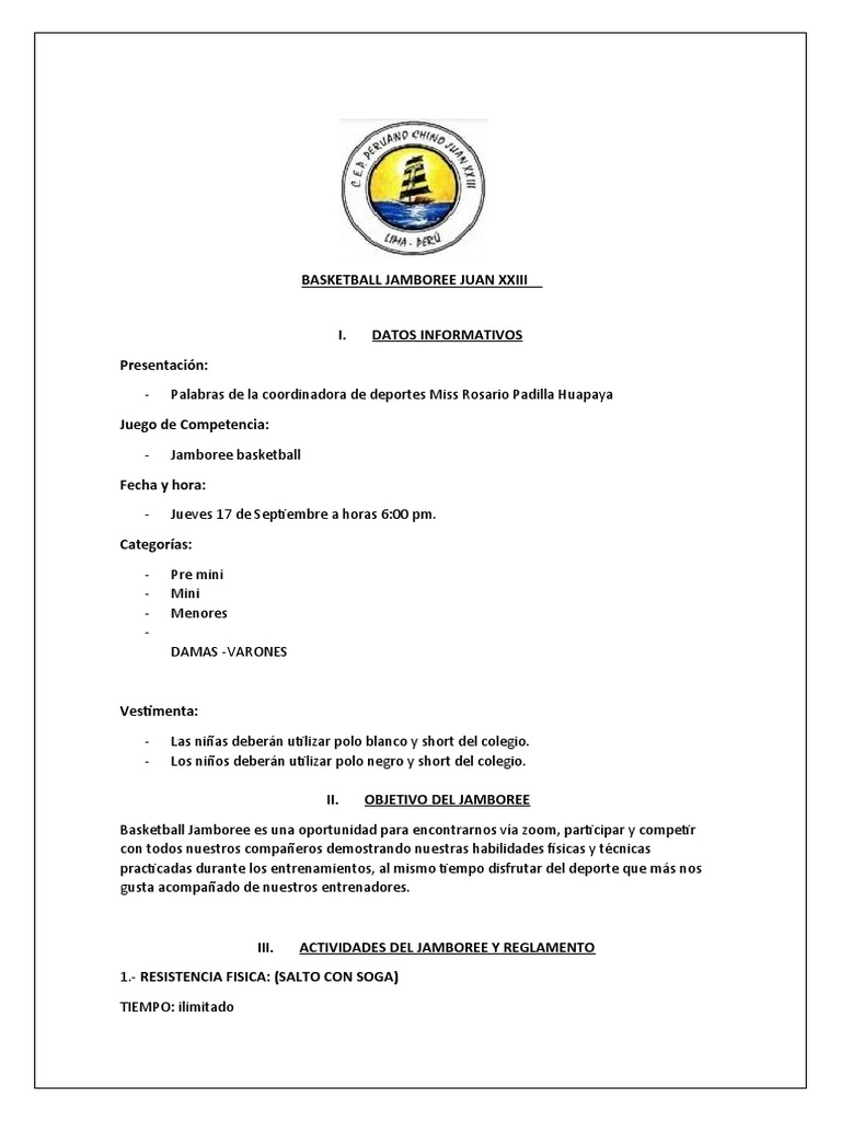 Basketball Jamboree Virtual 2023 | PDF | Deportes | Ocio