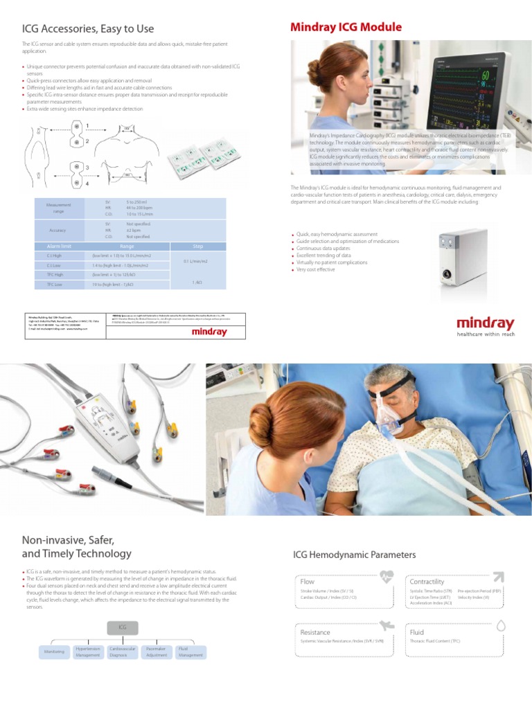 Mindray ICG Module: Non-Invasive Hemodynamic Monitoring | PDF ...