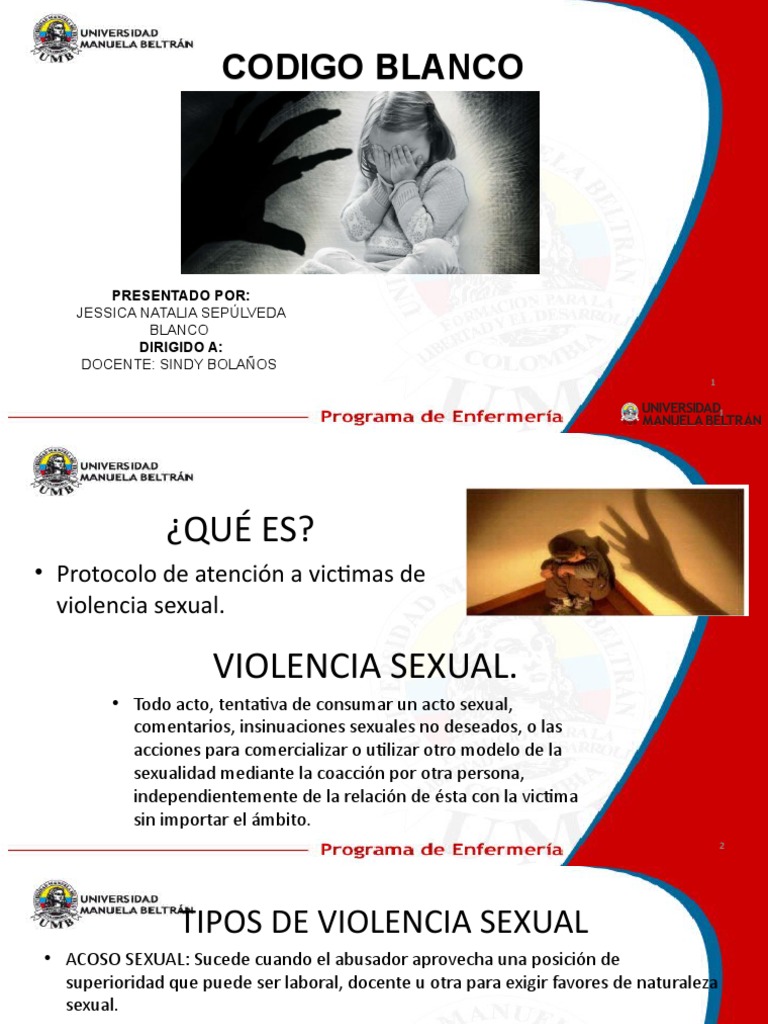 Codigo Blanco | PDF | Abuso sexual | Violencia sexual