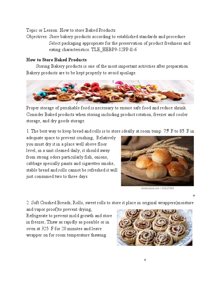How To Store Baked Products | PDF | Packaging And Labeling | Canning