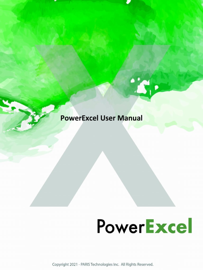 PowerExcel User Manual - May 2021 | PDF | Microsoft Excel | Spreadsheet