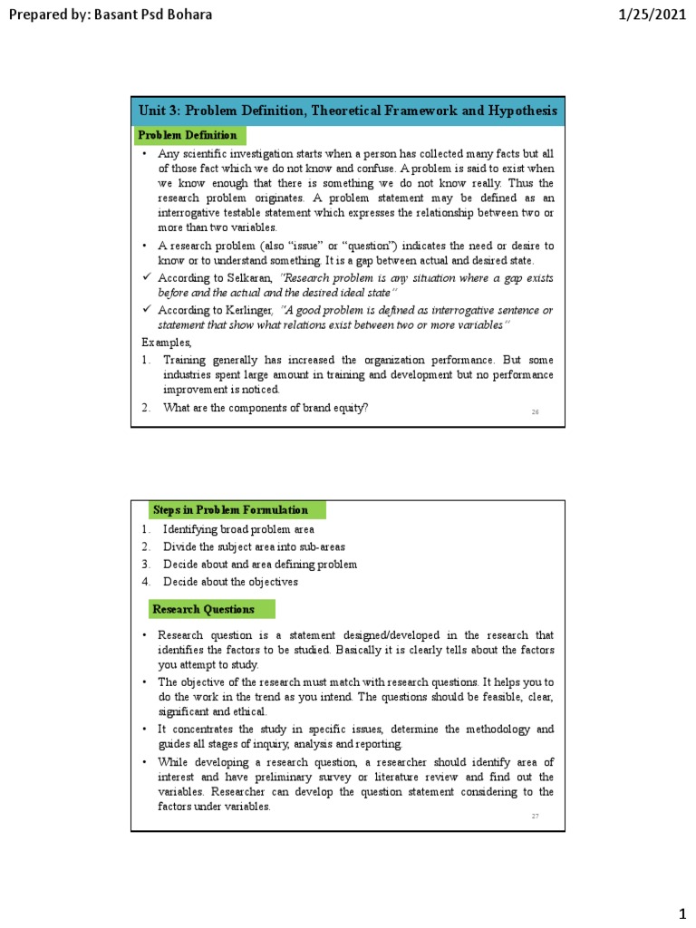 3.-Research-Methodology MBS 3rdsem Unit-3 BB | PDF | Theory | Hypothesis