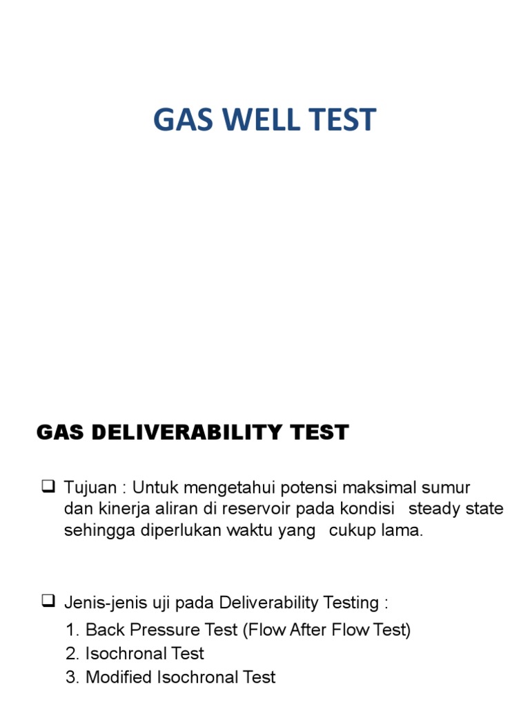 Gas Well Test | PDF