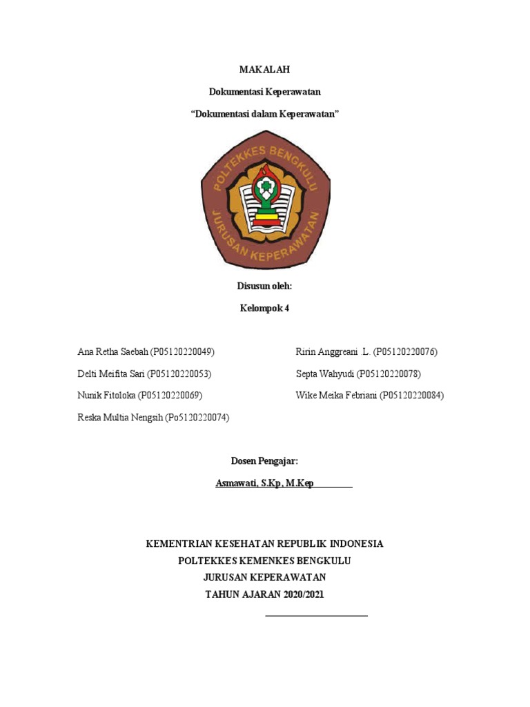 Makalah Dokumentasi Keperawatan Kel 4 | PDF | Sains & Matematika