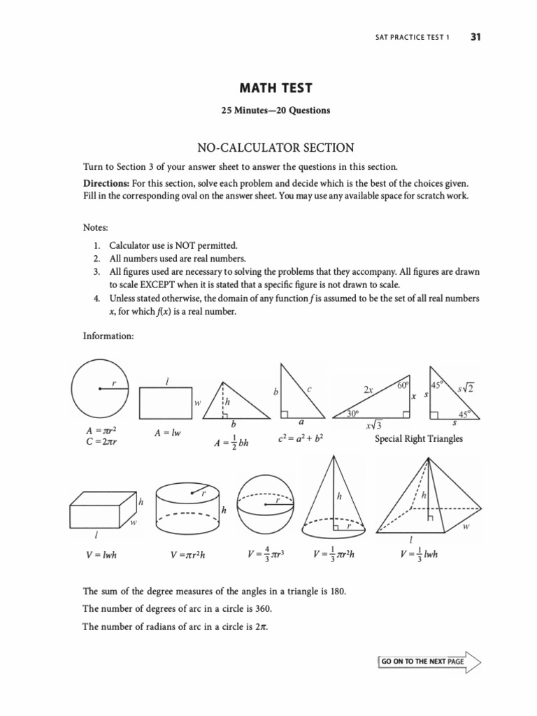 SAT Math 80min | PDF