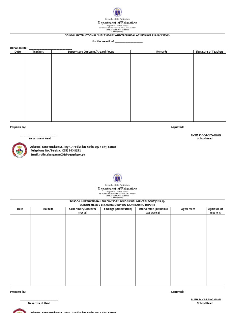 Sistap and Sisar Template | PDF | Further Education