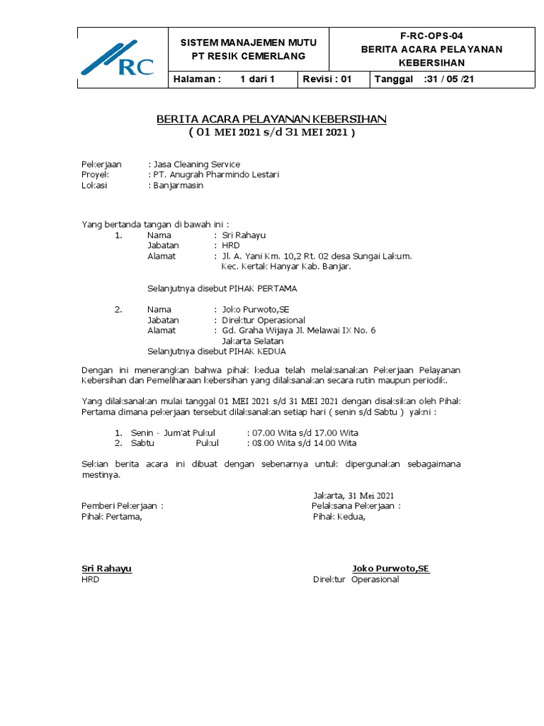 Ba Nov Apl Banjarmasin | PDF