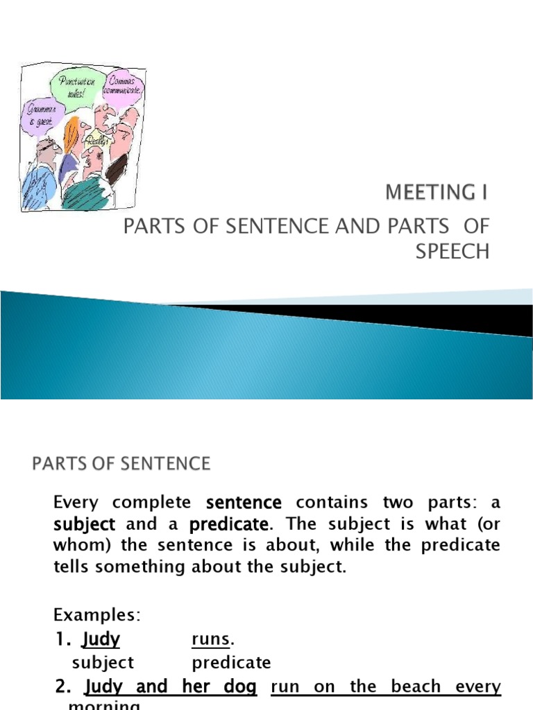 Sentence Structure & Parts of Speech | PDF | Part Of Speech | Predicate ...