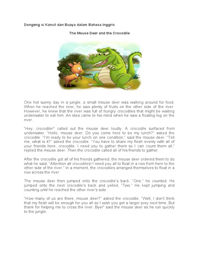 The Clever Mouse Deer Outsmarts The Hungry Crocodiles A Retelling Of