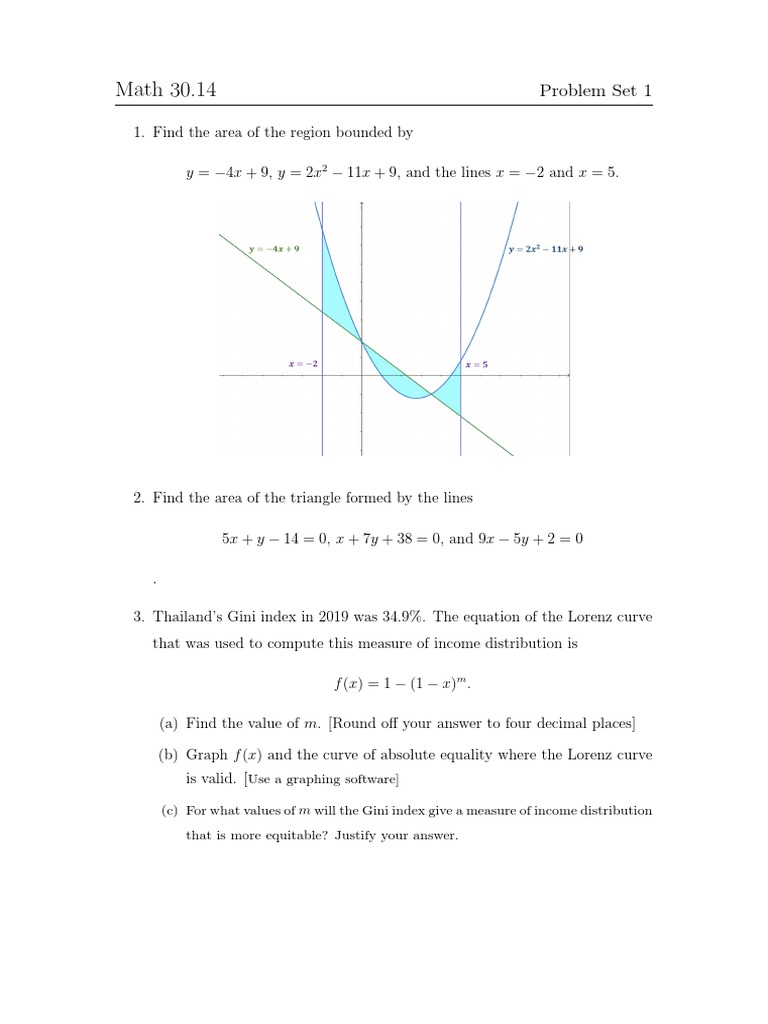 Math 30.14 Problem Set 1 1 | PDF