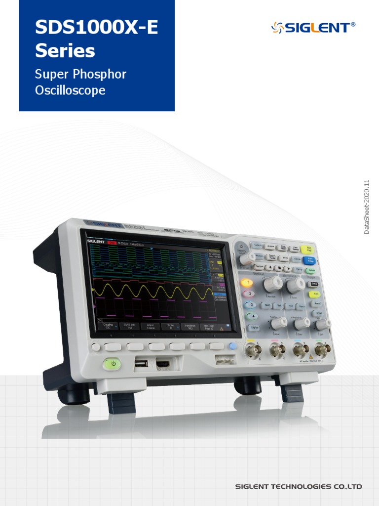 SDS1000X-E Series: Super Phosphor Oscilloscope | PDF | Amplitude ...