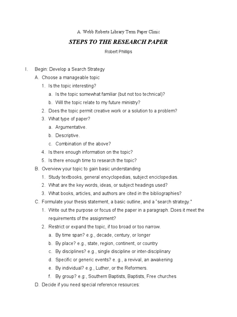 Steps To Research Paper | PDF | Bibliography | Books