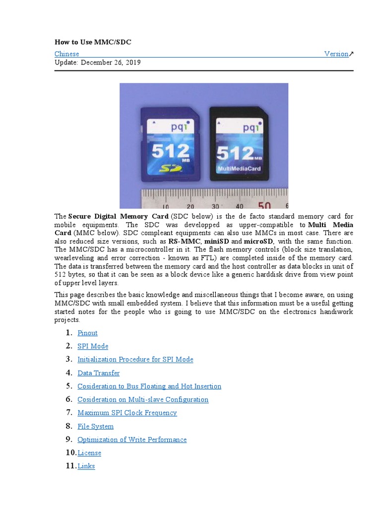 How To Use MMC | PDF | Flash Memory | Computer Science