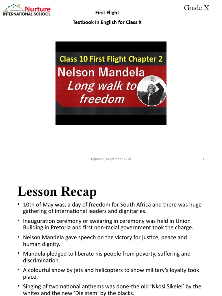 First Flight Textbook in English For Class X: Tejaswini, September 2020 ...