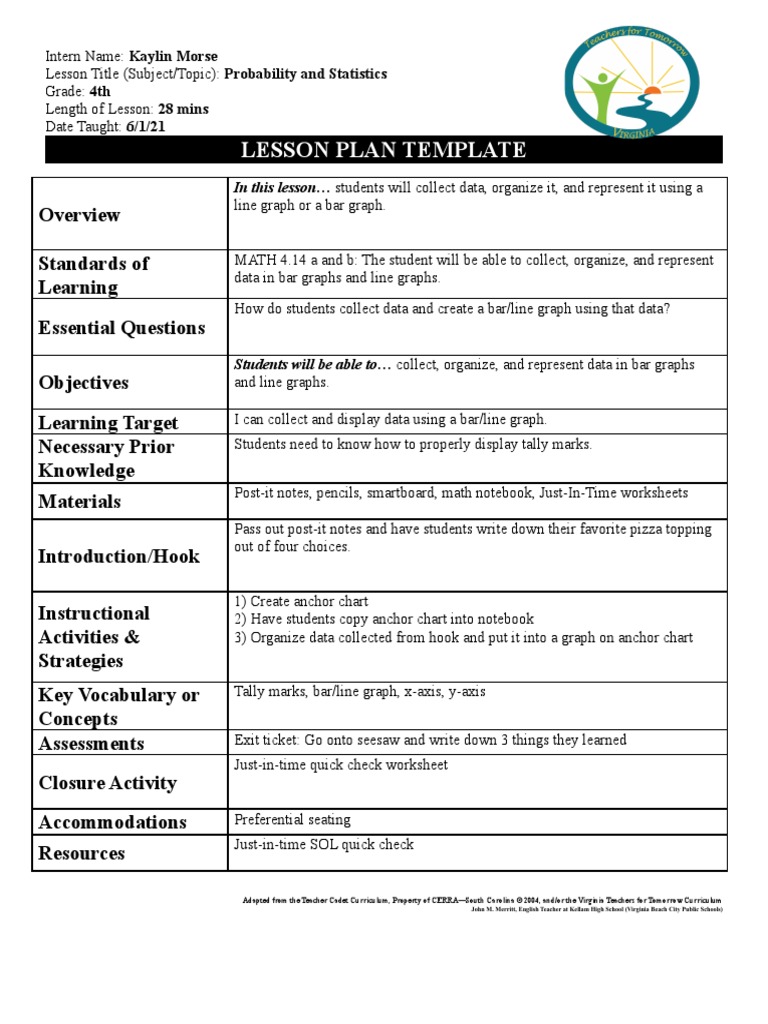 Lesson Plan Template | PDF | Lesson Plan | Education Theory