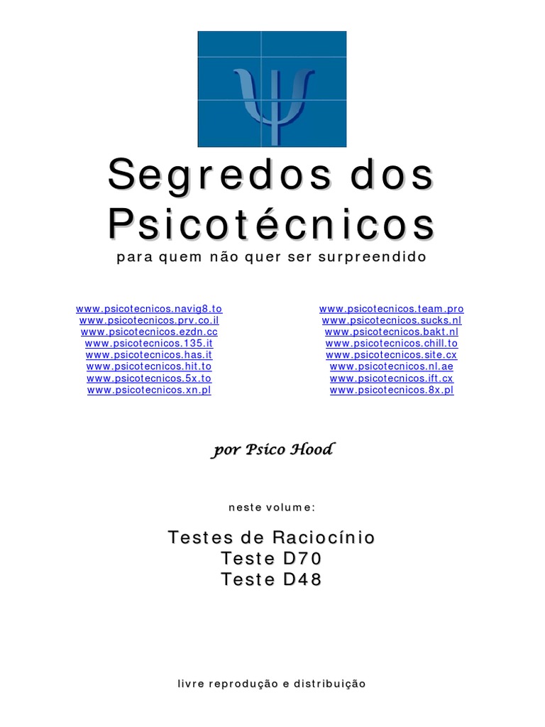Testes d70 d48 | PDF | Psicologia | Science