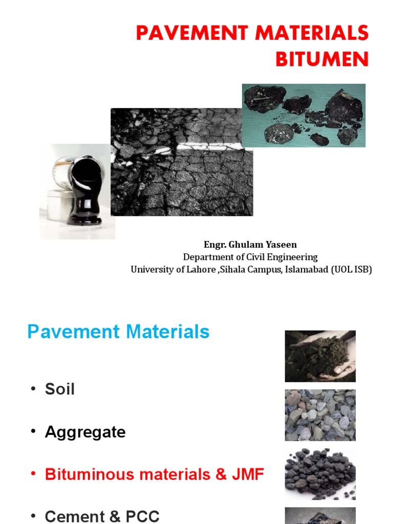 Lec#3 Pavement Materials - JMF | PDF | Asphalt | Road Surface