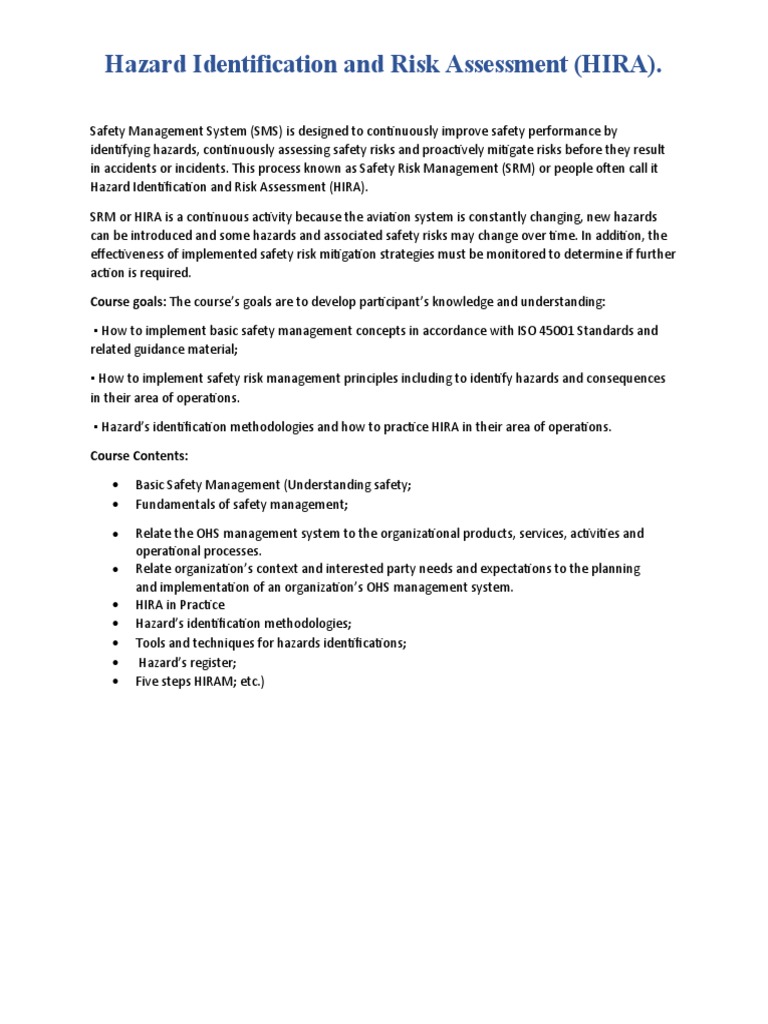 Hira Training Module | PDF