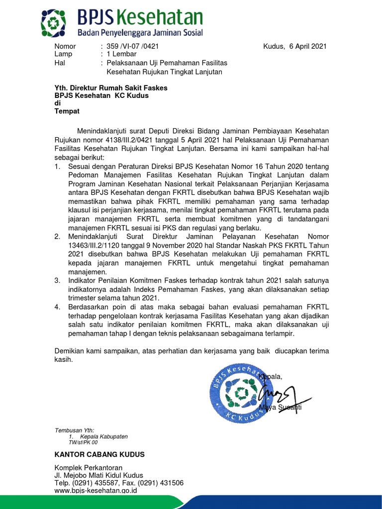 Uji Pemahaman FKRTL BPJS | PDF