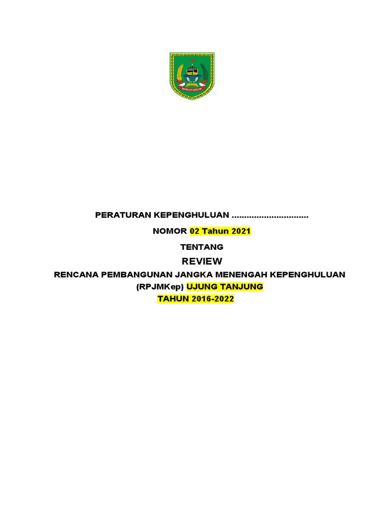 Contoh Perdes Review RPJMDesa | PDF