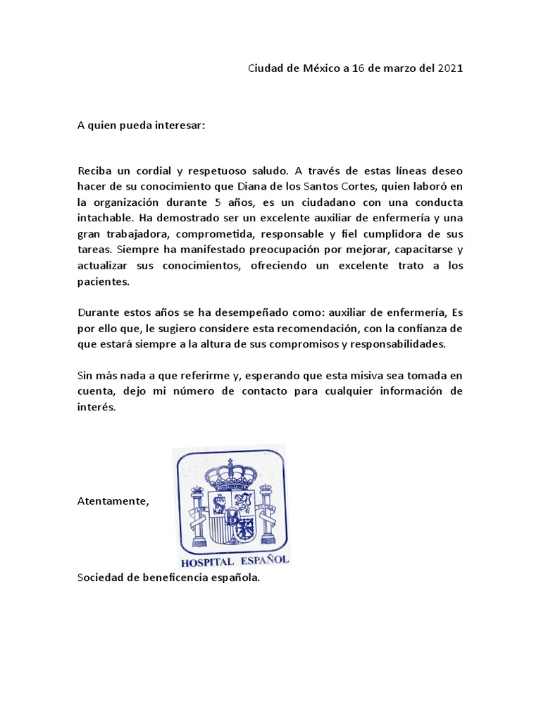 Recomendacion Español | PDF