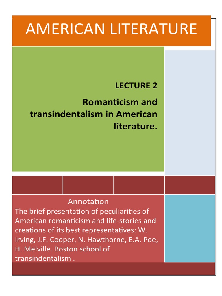 Romanticism and Transindentalism in American Literature | PDF | Moby ...