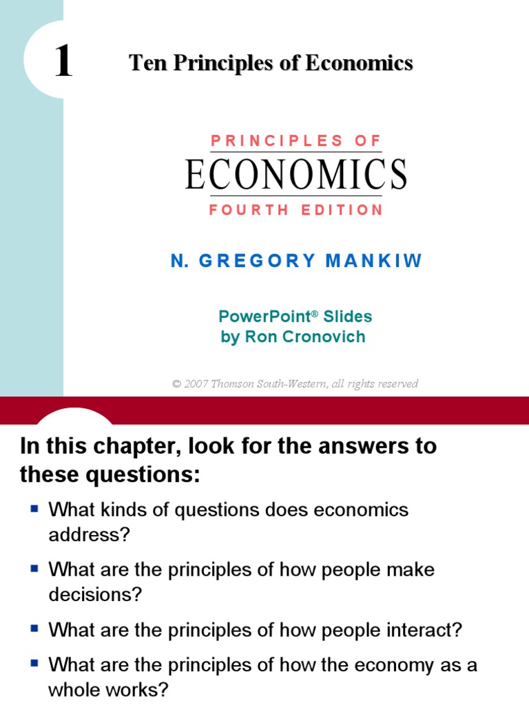 Ten Principles of Economics | PDF | Market (Economics) | Economics