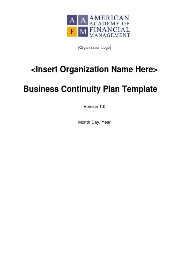 CRA - Business Continuity Plan - Template | PDF | Backup | United ...