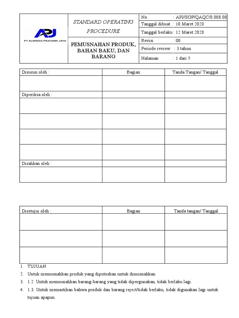 008.00 Pemusnahan | PDF