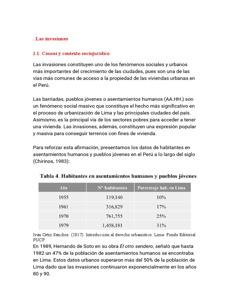 Las Invasiones | PDF | Lima | Pobreza