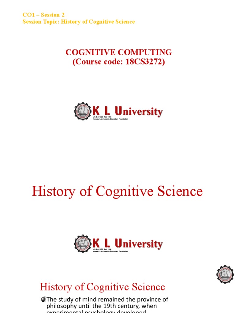 History of Cognitive Science | PDF | Artificial Intelligence ...