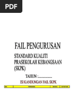 Senarai Semak Fail Pengurusan Prasekolah | PDF