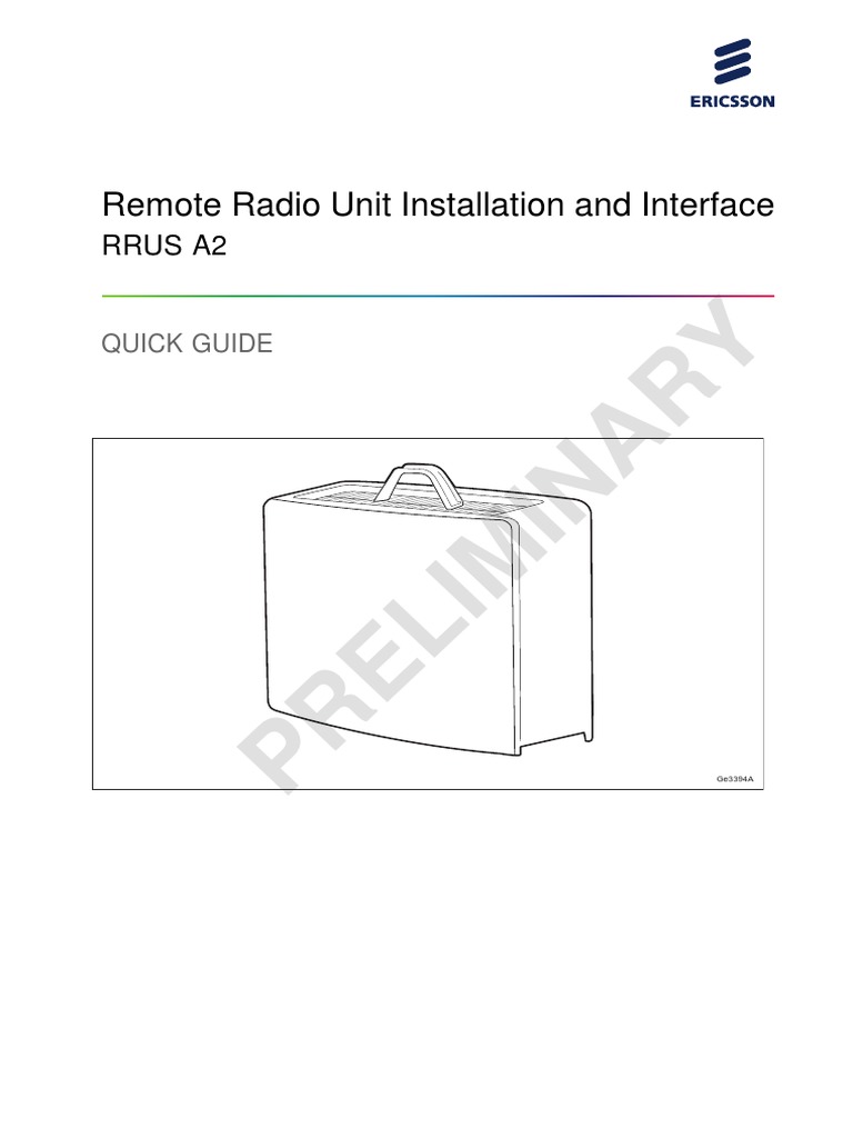 IN A R Y: Remote Radio Unit Installation and Interface | Download Free ...
